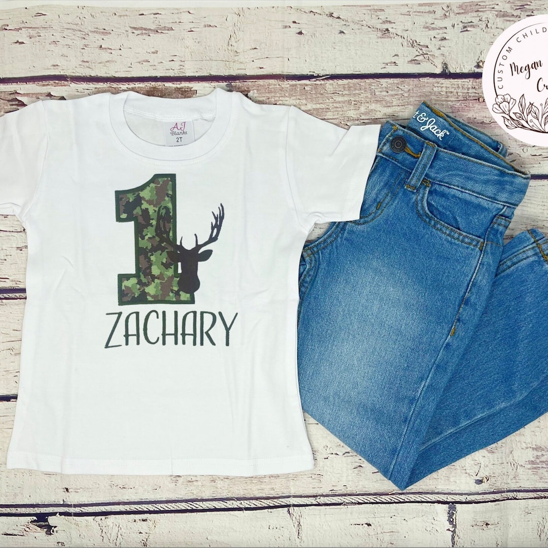 Camo Birthday Shirt, First Birthday Shirt, Hunting Birthday Shirt, Deer ...