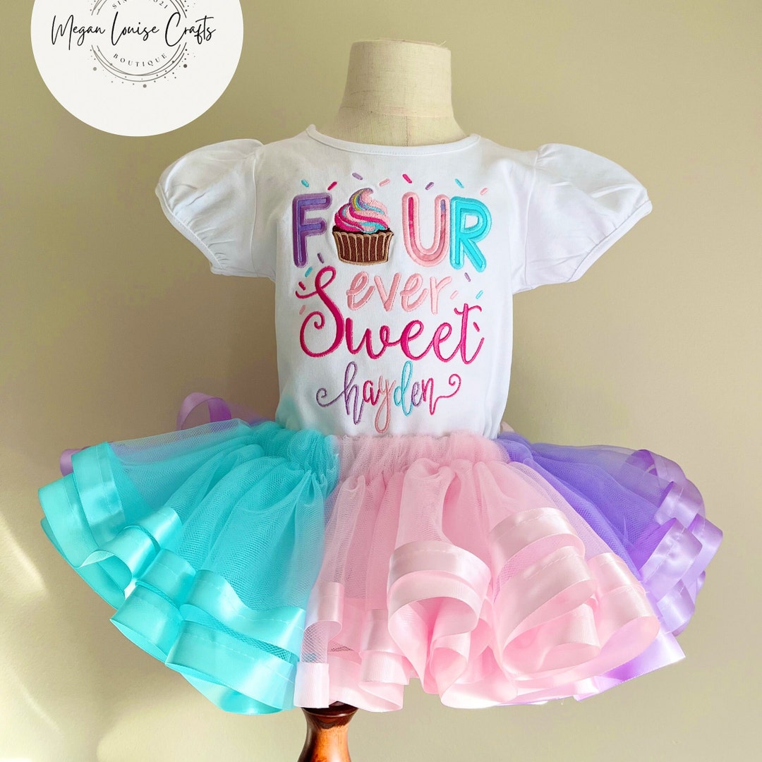 Four Ever Sweet Birthday Outfit, Candy Birthday Outfit, 4th Birthday ...