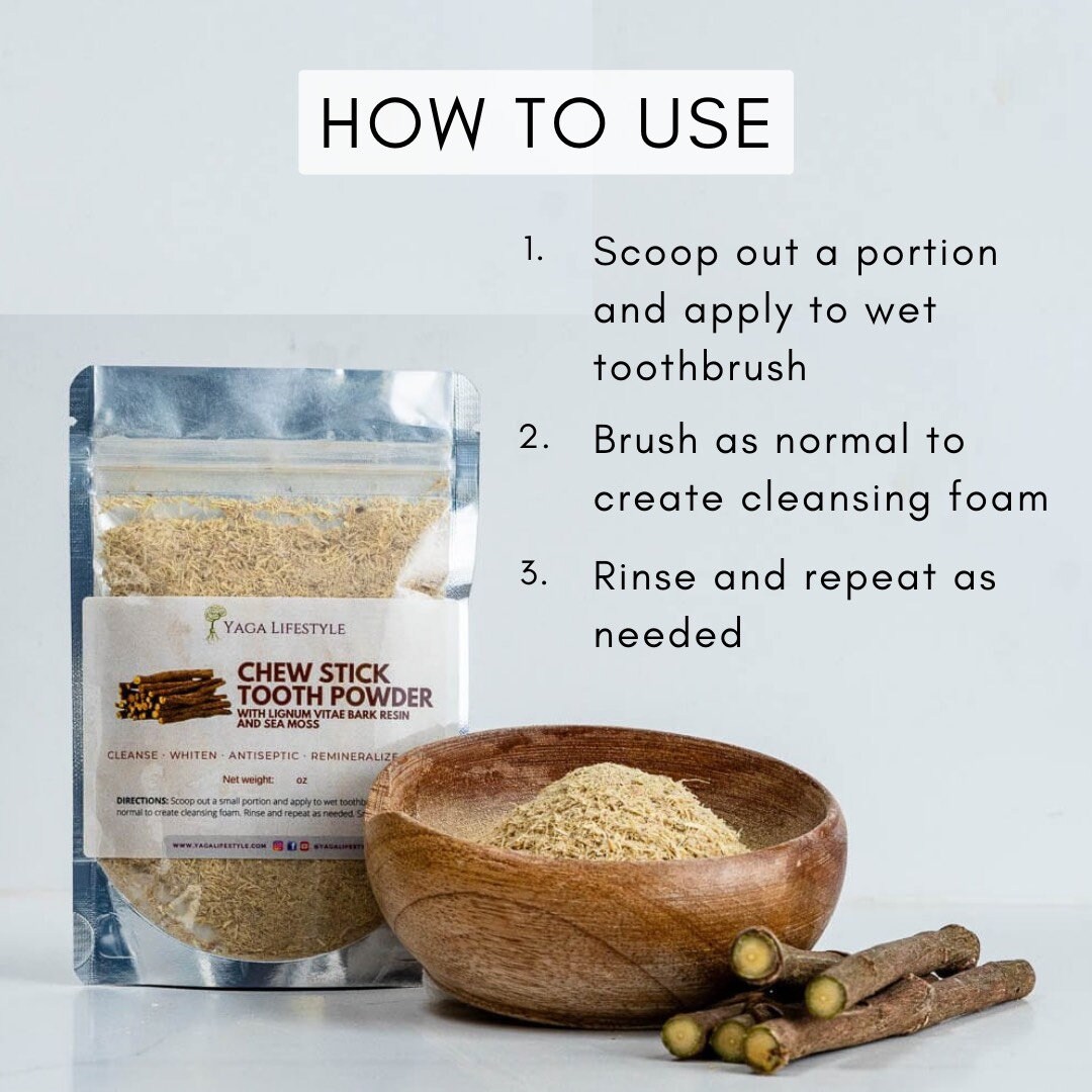 Jamaican Chew Stick Herbal Tooth Powder - Etsy