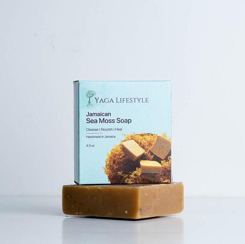 Gold Sea Moss Soap handmade, Vegan With Wild Crafted Jamaican Gold Sea ...