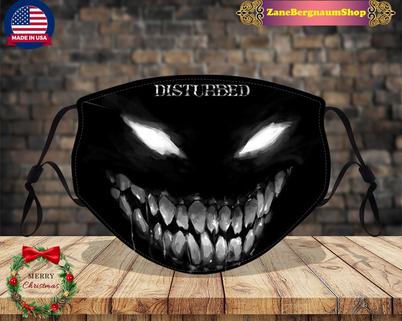 Disturbed Face mask Rock band music face mask The legendary | Etsy
