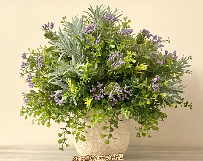 Farmhouse Greenery Centerpiece, Modern Farmhouse Arrangement, Unique ...
