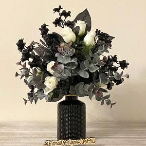 Halloween Floral Arrangement, Spooky Halloween Centerpiece, Vampire ...