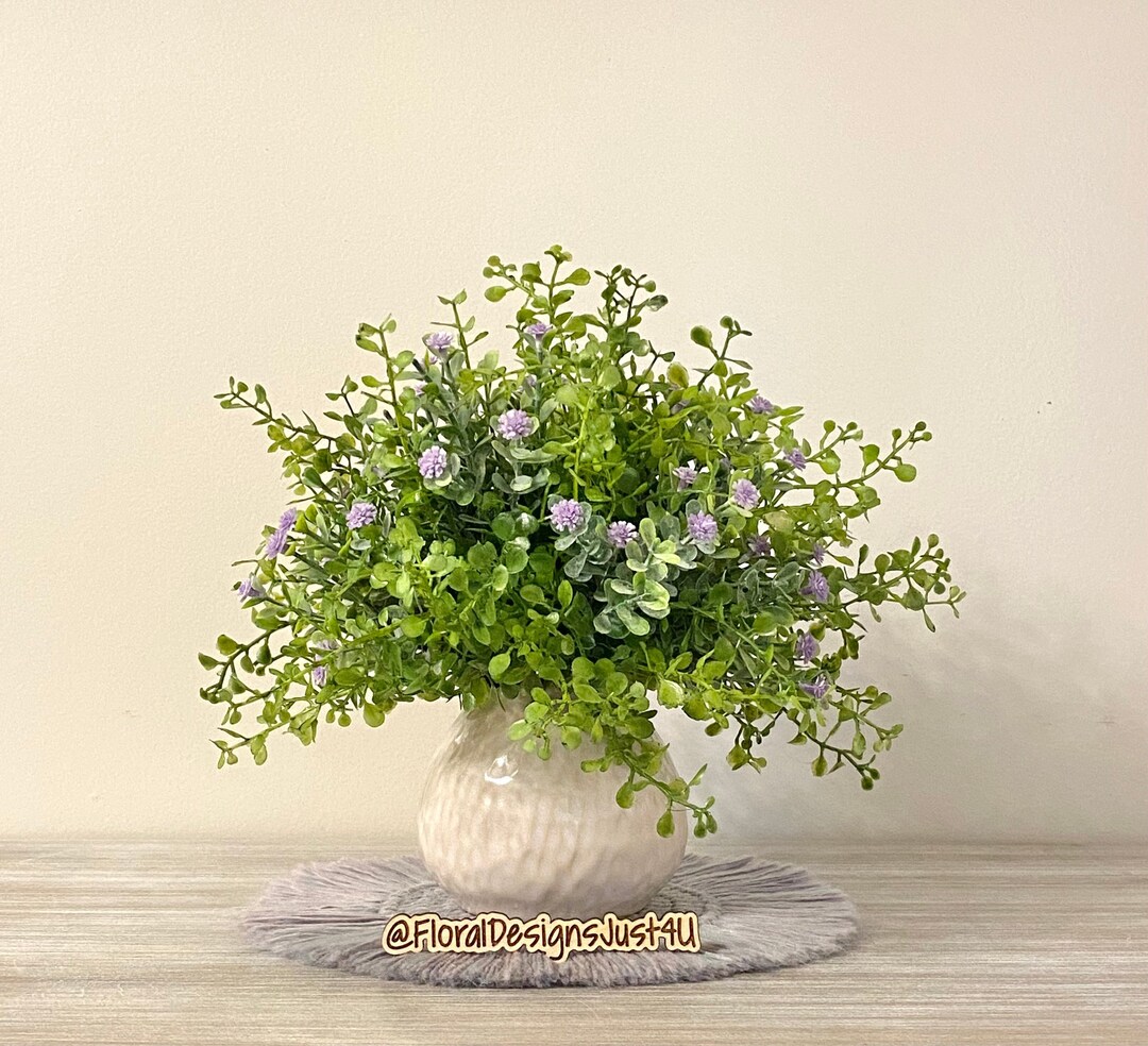 Greenery Arrangement, Fake Plant Greenery Arrangement, Small Plant ...