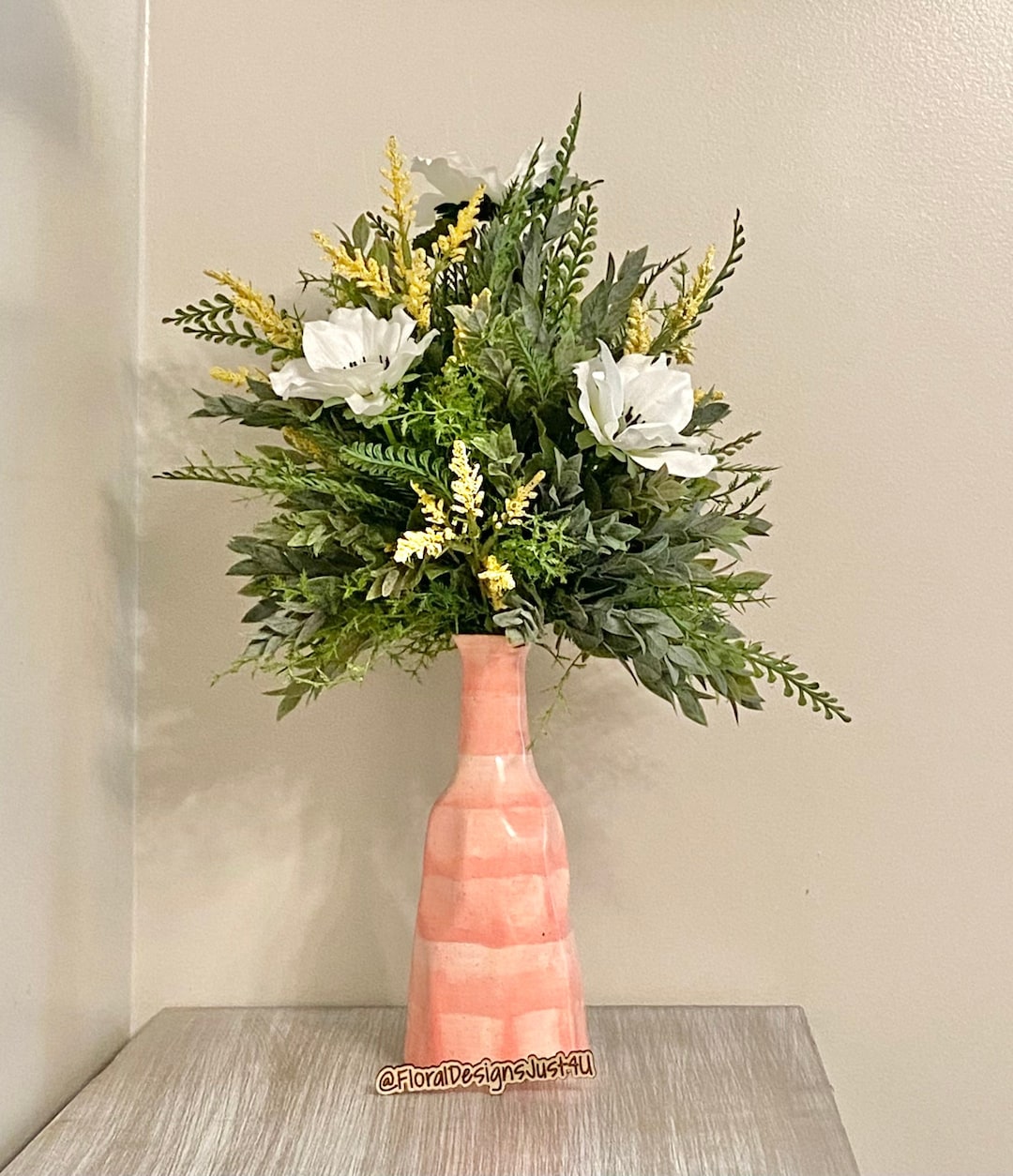 Modern Farmhouse Floral Centerpiece, Farmhouse Table Arrangement ...