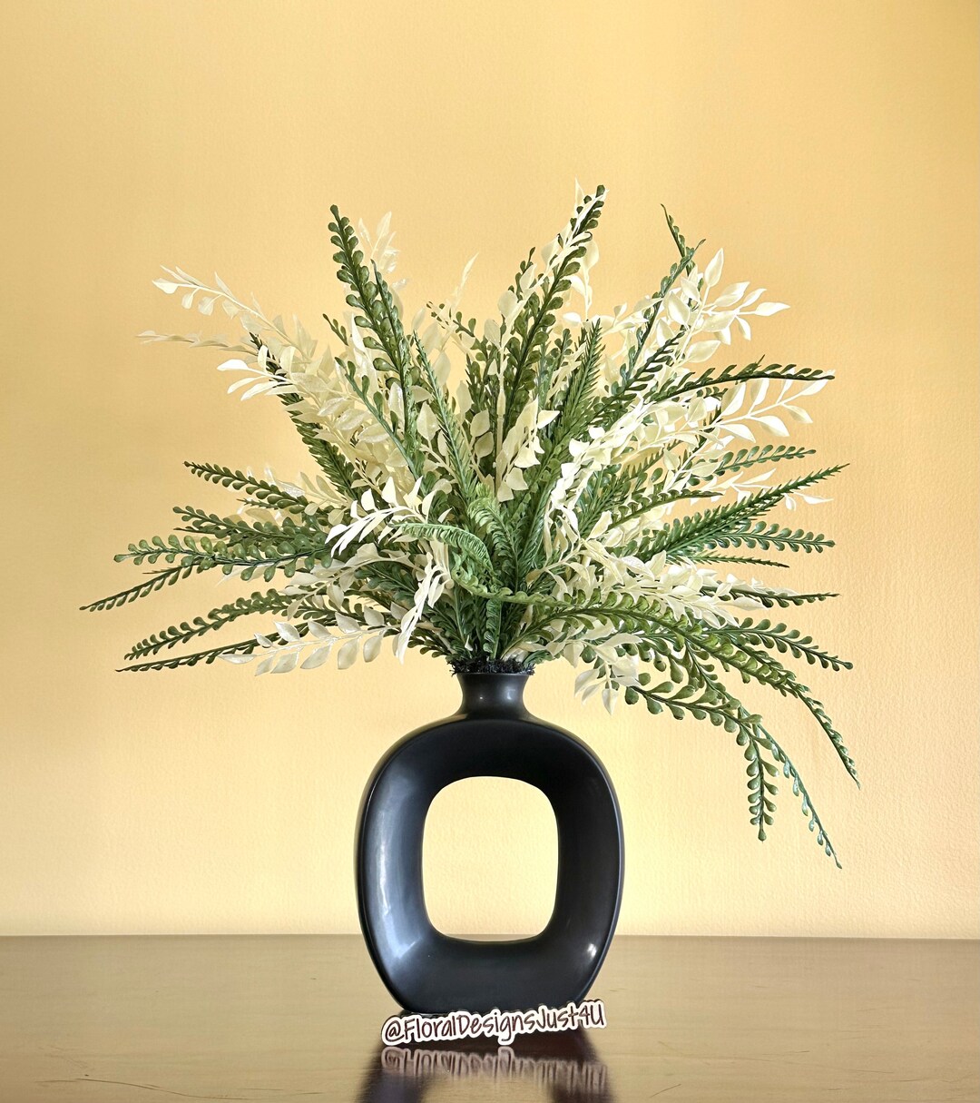 Modern Farmhouse Greenery Arrangement, Greenery Arrangement, Table ...