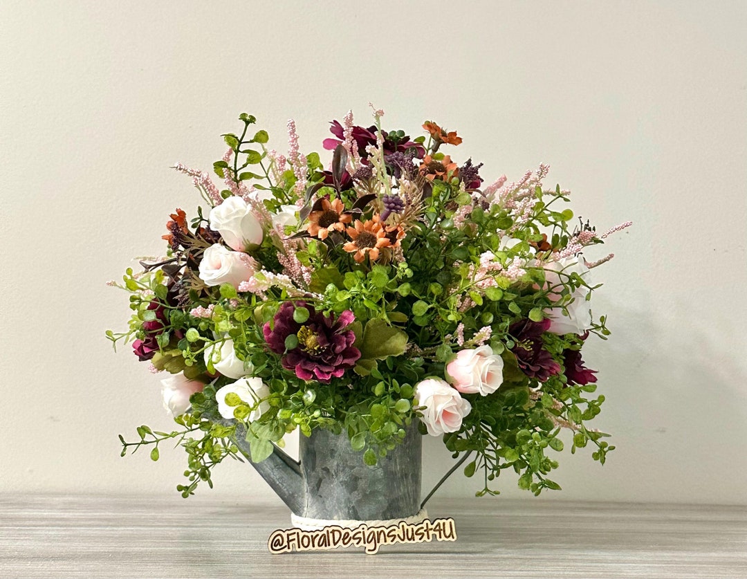 Farmhouse Floral Centerpiece, Sunflower Floral Arrangement, Small ...