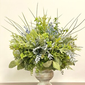 Large Greenery Arrangement, Elegant Farmhouse Greenery Centerpiece ...