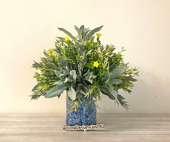 Modern Farmhouse Greenery Table Decor Greenery Arrangement - Etsy