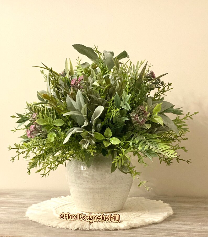 Greenery Arrangement Table Decor Farmhouse Style Greenery - Etsy