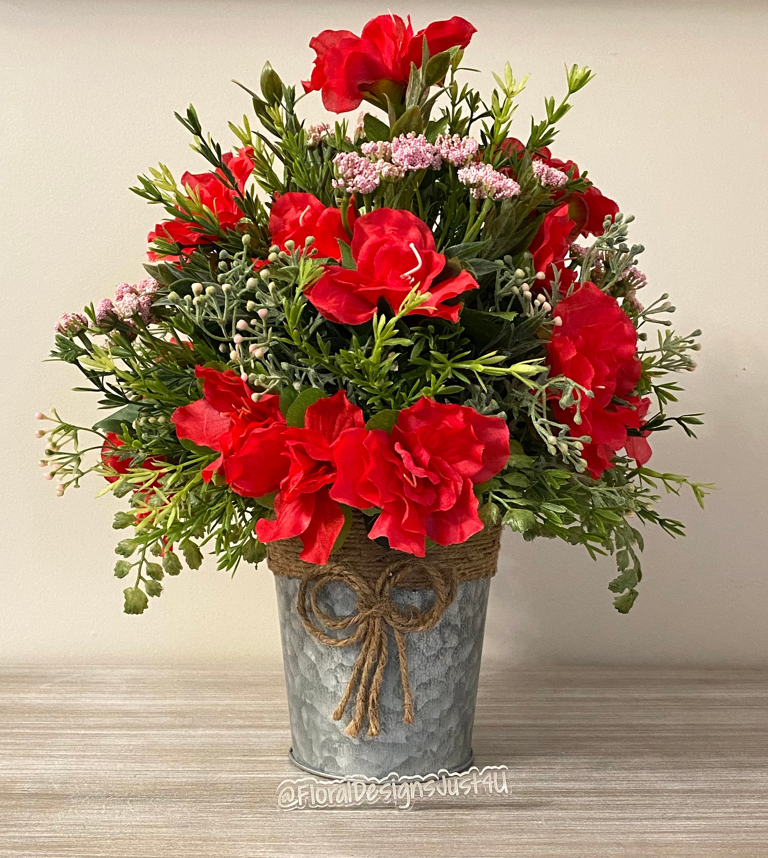 Modern Farmhouse Planter Azaleas Farmhouse Arrangement | Etsy