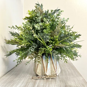 Farmhouse Greenery Centerpiece, Modern Farmhouse Arrangement, Unique ...