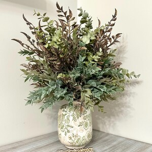 Greenery Floral Arrangement, Fake Plant Arrangement, Greenery ...
