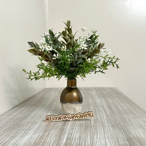 Mini Farmhouse Greenery Arrangement, Mini Greenery Arrangement ...