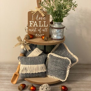 Boho Style Mini Pillows, Decorative Mini Pillows, Tiered Tray Mini ...
