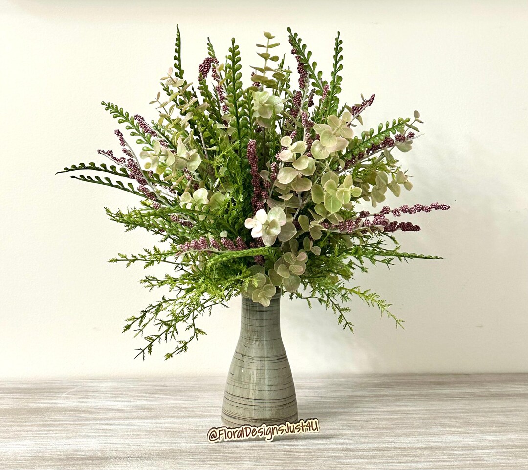 Modern Farmhouse Greenery Arrangement, Greenery Arrangement, Farmhouse ...