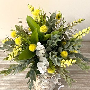 Small Farmhouse Greenery Arrangement Small Modern Farmhouse - Etsy