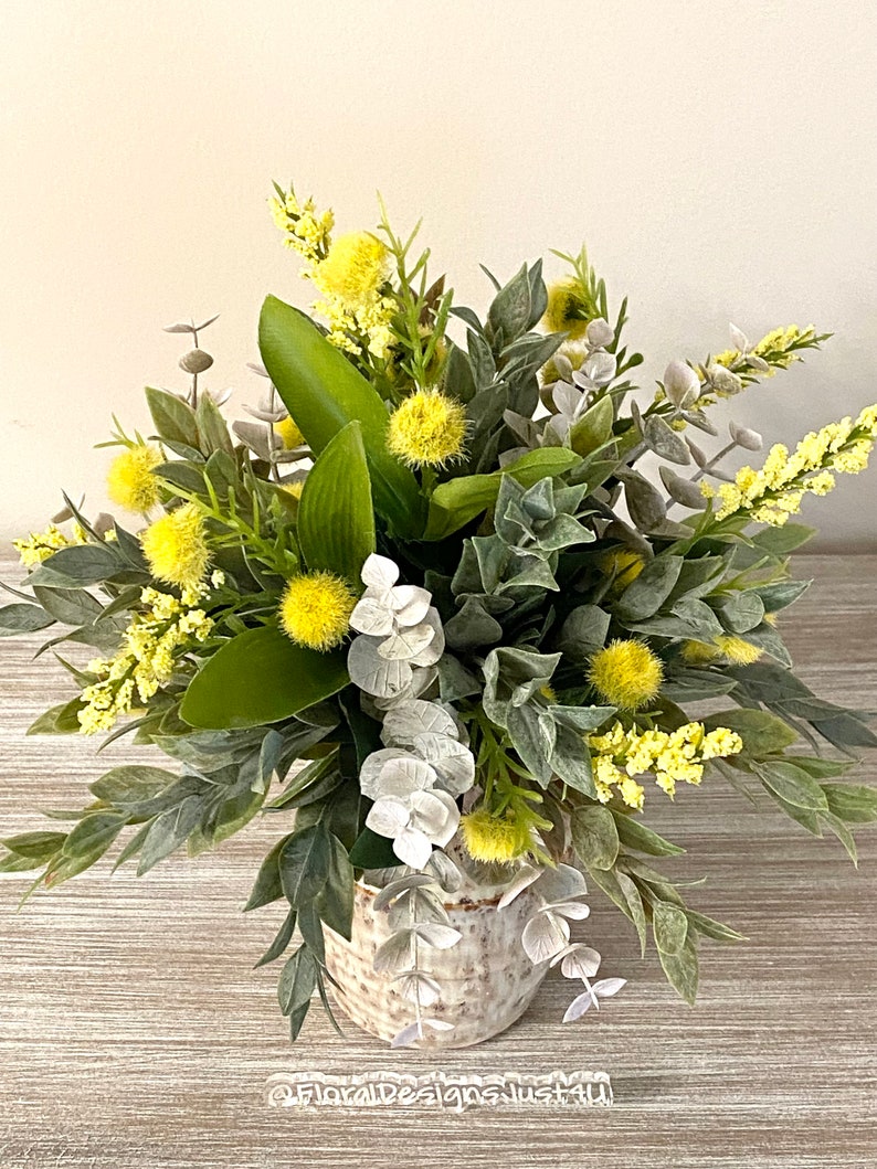 Small Farmhouse Greenery Arrangement Small Modern Farmhouse - Etsy