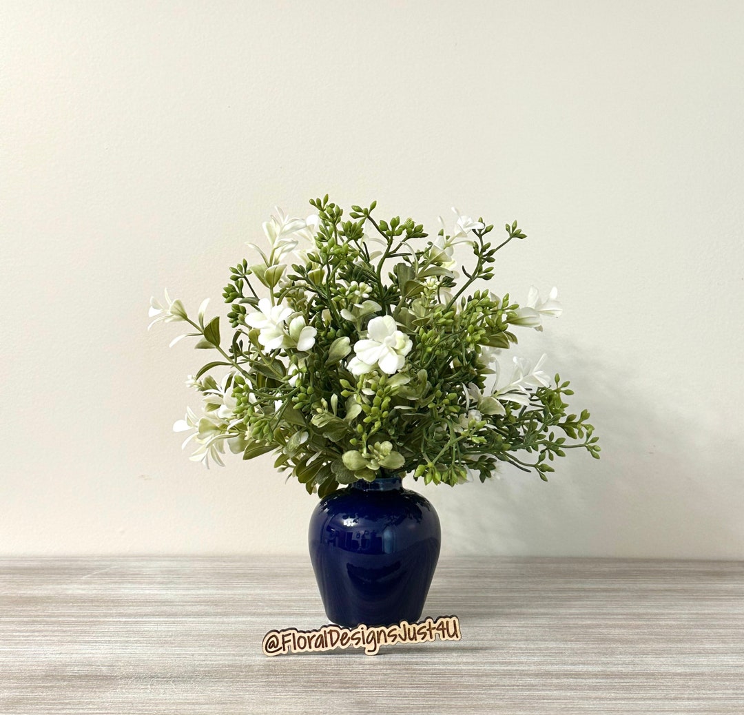 Modern Farmhouse Greenery Floral Arrangement, Small Greenery ...