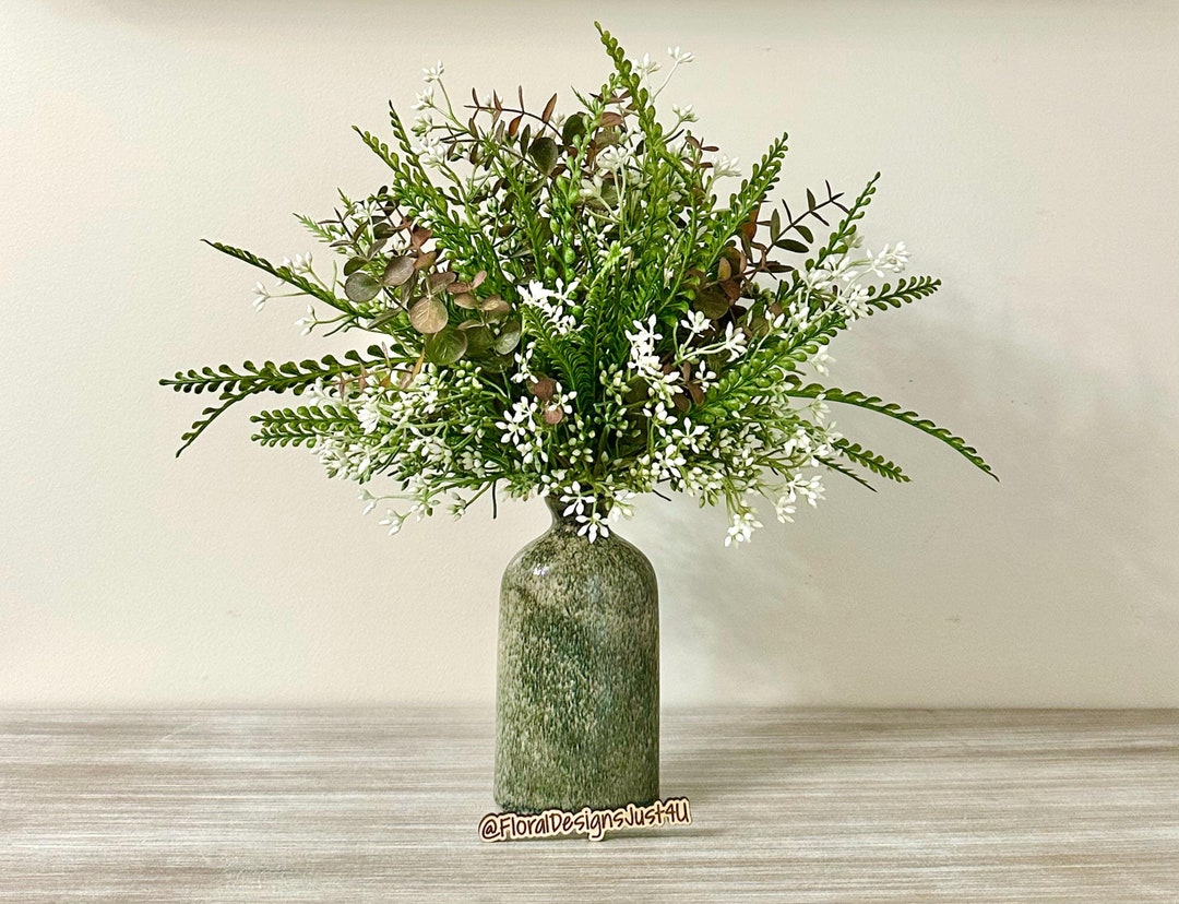 Modern Farmhouse Greenery Arrangement, Greenery Arrangement, Farmhouse ...