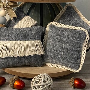 Boho Style Mini Pillows, Decorative Mini Pillows, Tiered Tray Mini ...