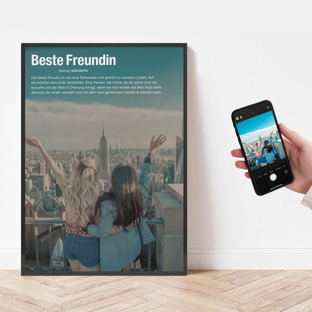 Personalized Best Friend Poster, Best Friend Gift, Best Friend ...