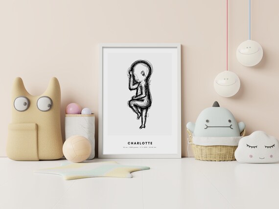 Personalized Baby Poster With Dates of Birth & Names Birth | Etsy