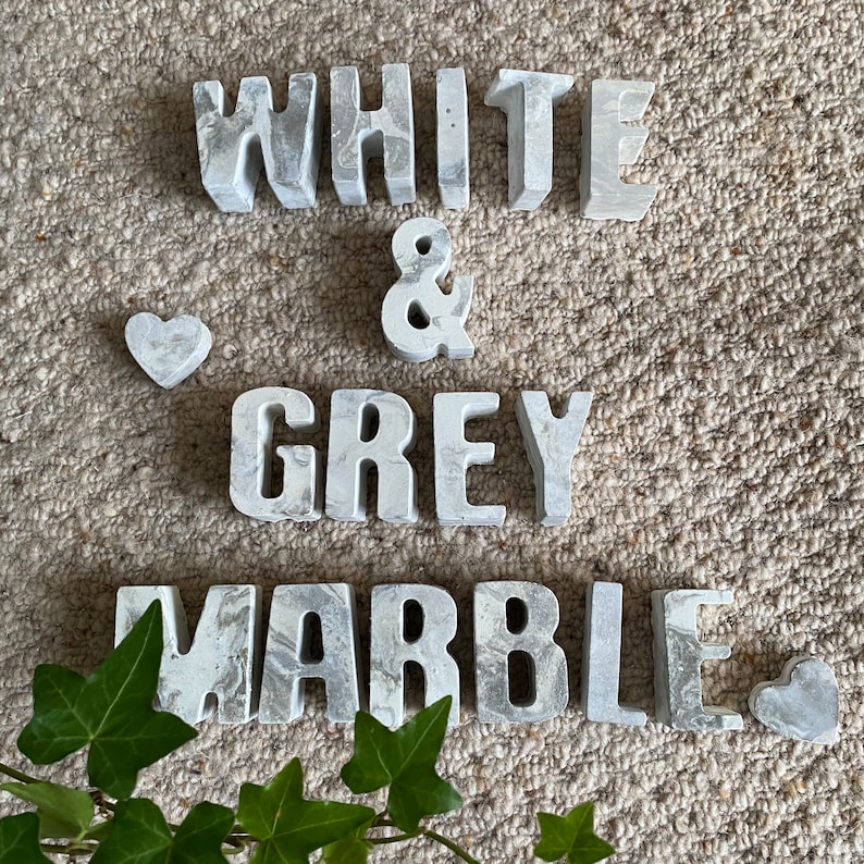 Concrete Letter Sets Decorative Letters Letters for the - Etsy UK