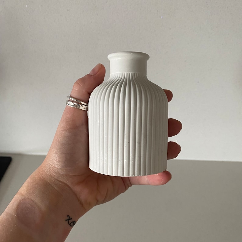 Small Minimal Concrete Vase Minimalist Modern Decorative - Etsy