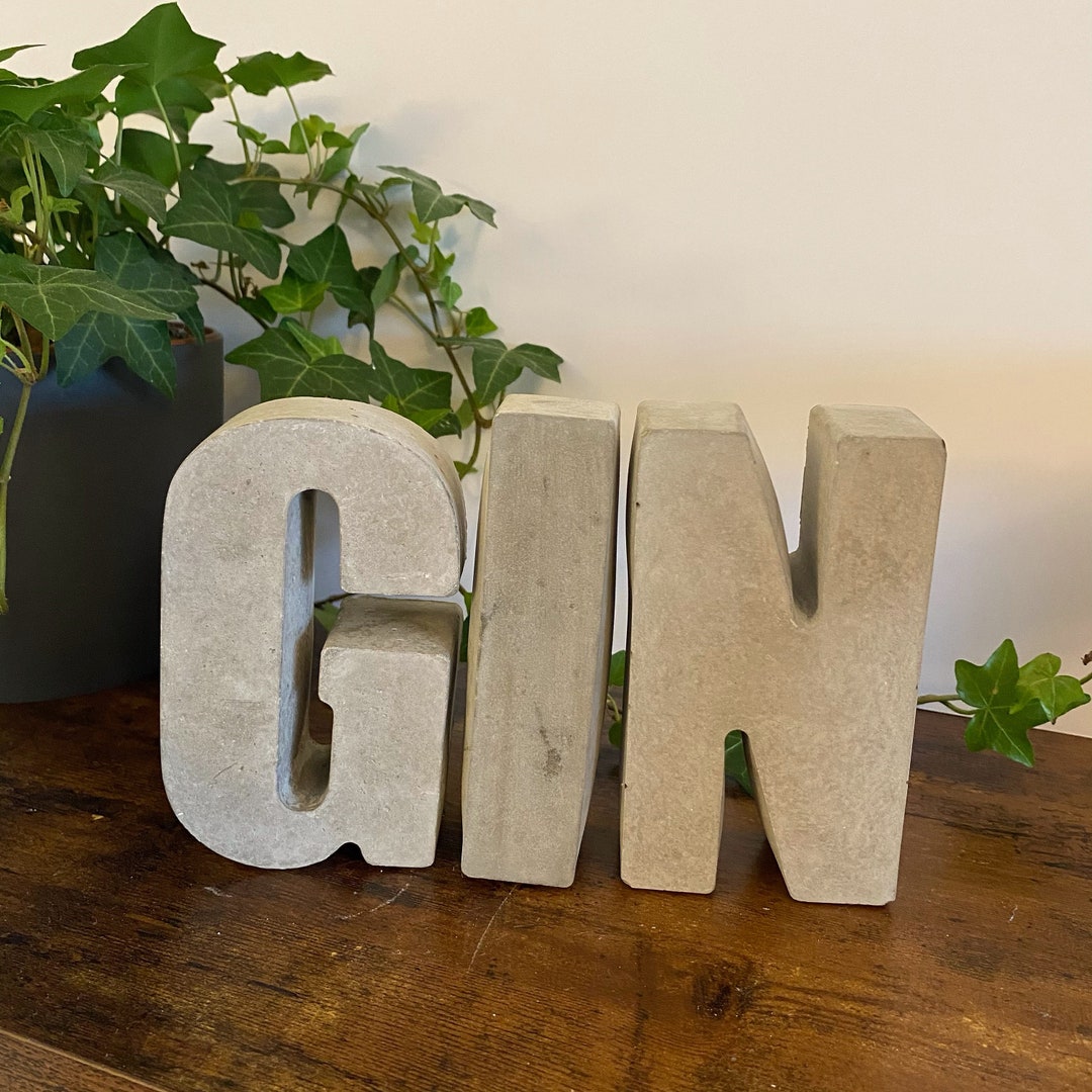 Large Concrete Letters | Spell Anything | Decorative Letters | Letters ...