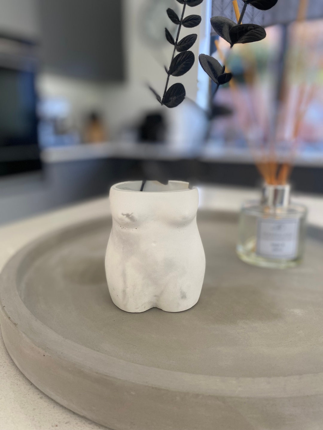 Concrete Female Body Vase | Ladies Bust Bum Vase | Dried Flower Vase - Etsy