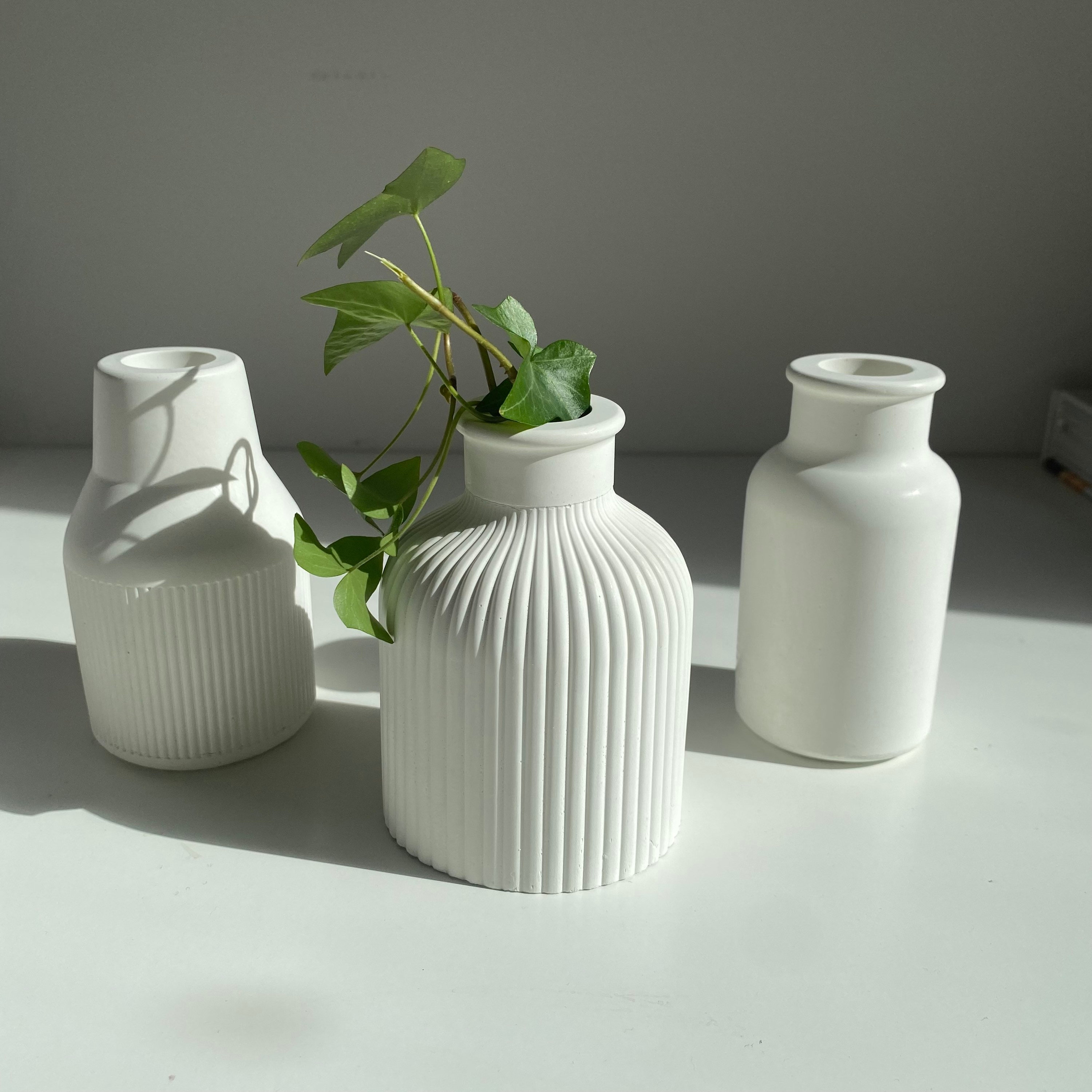 Small Minimal Concrete Vase Minimalist Modern Decorative - Etsy UK