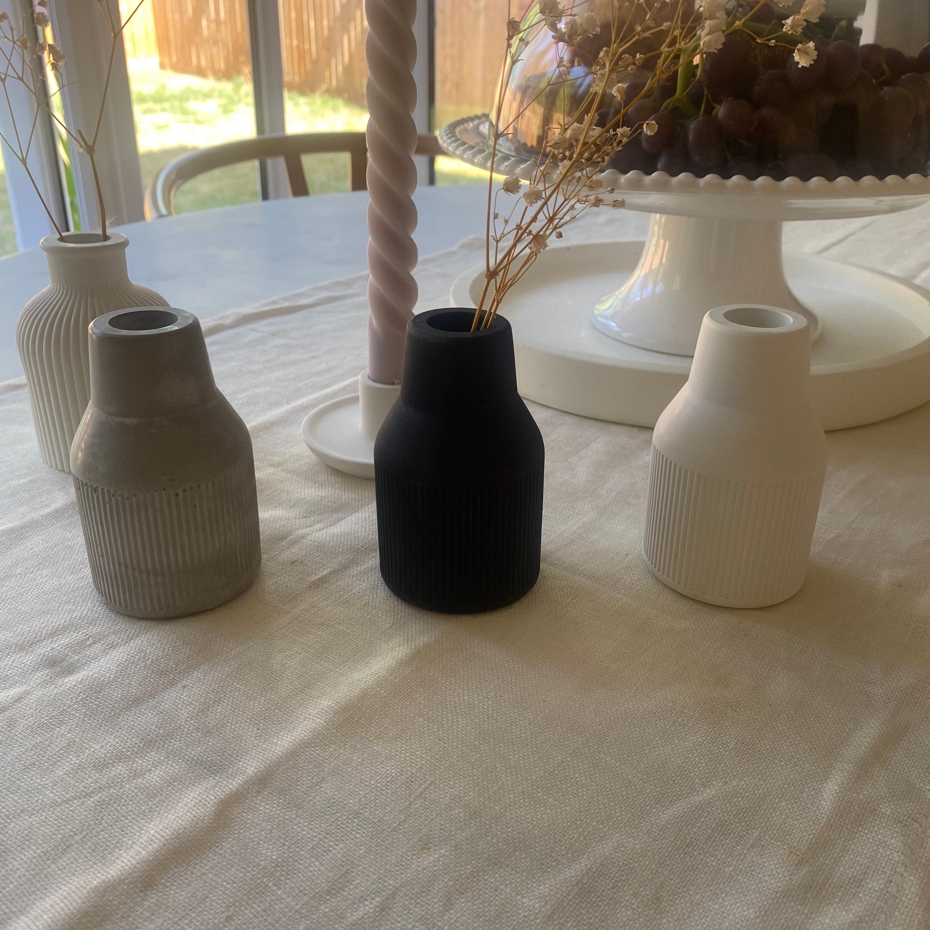 Small Minimal Concrete Vase Minimalist Modern Decorative - Etsy UK