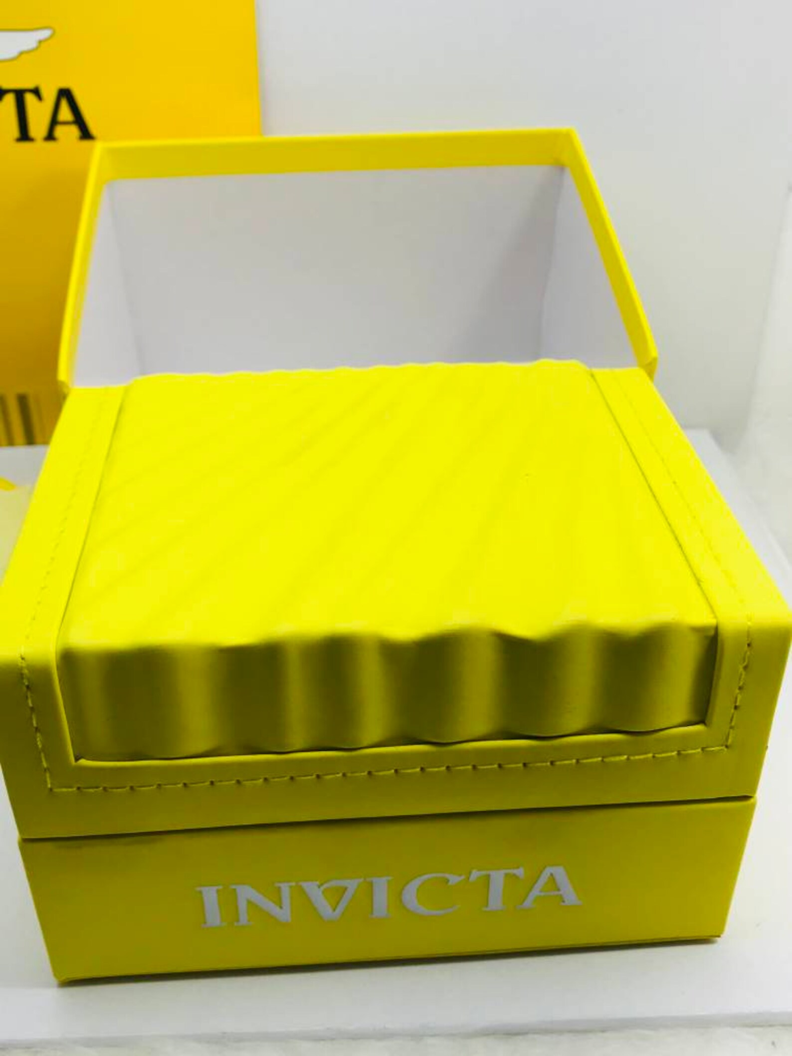 Luxury Yellow Invicta Watch Box New with carton sleeve outer | Etsy
