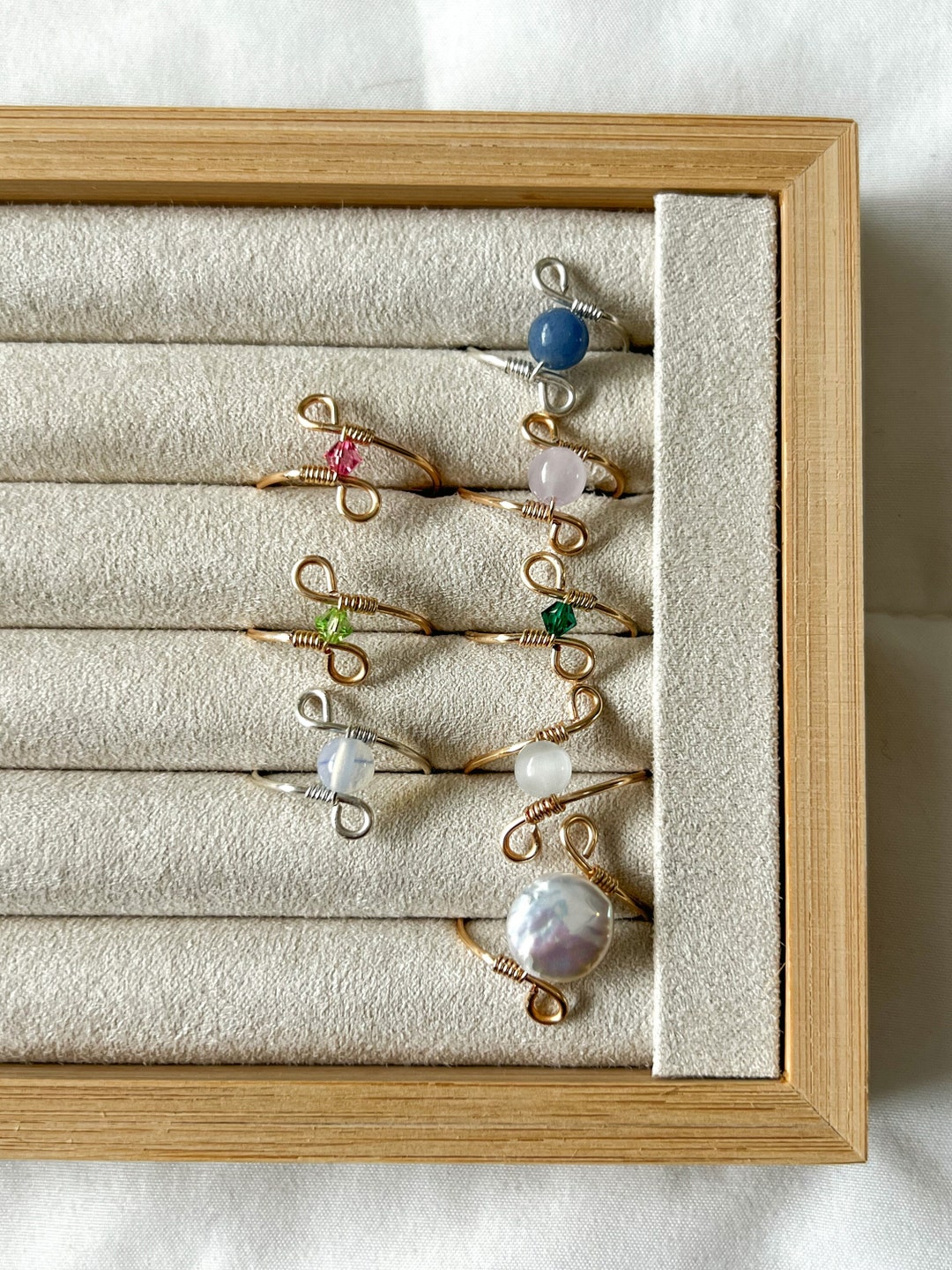 Wire Wrapped Rings - Stone Wire Rings - Customizable Wire Wrapped ...