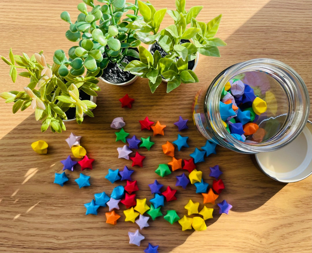 Affirmation Stars, 120 Positive Rainbow Notes Jar - Etsy