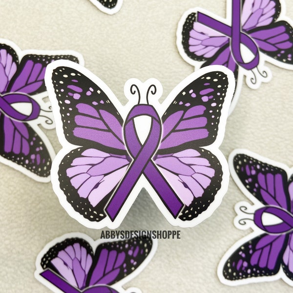 Purple Ribbon Car Magnet - Etsy