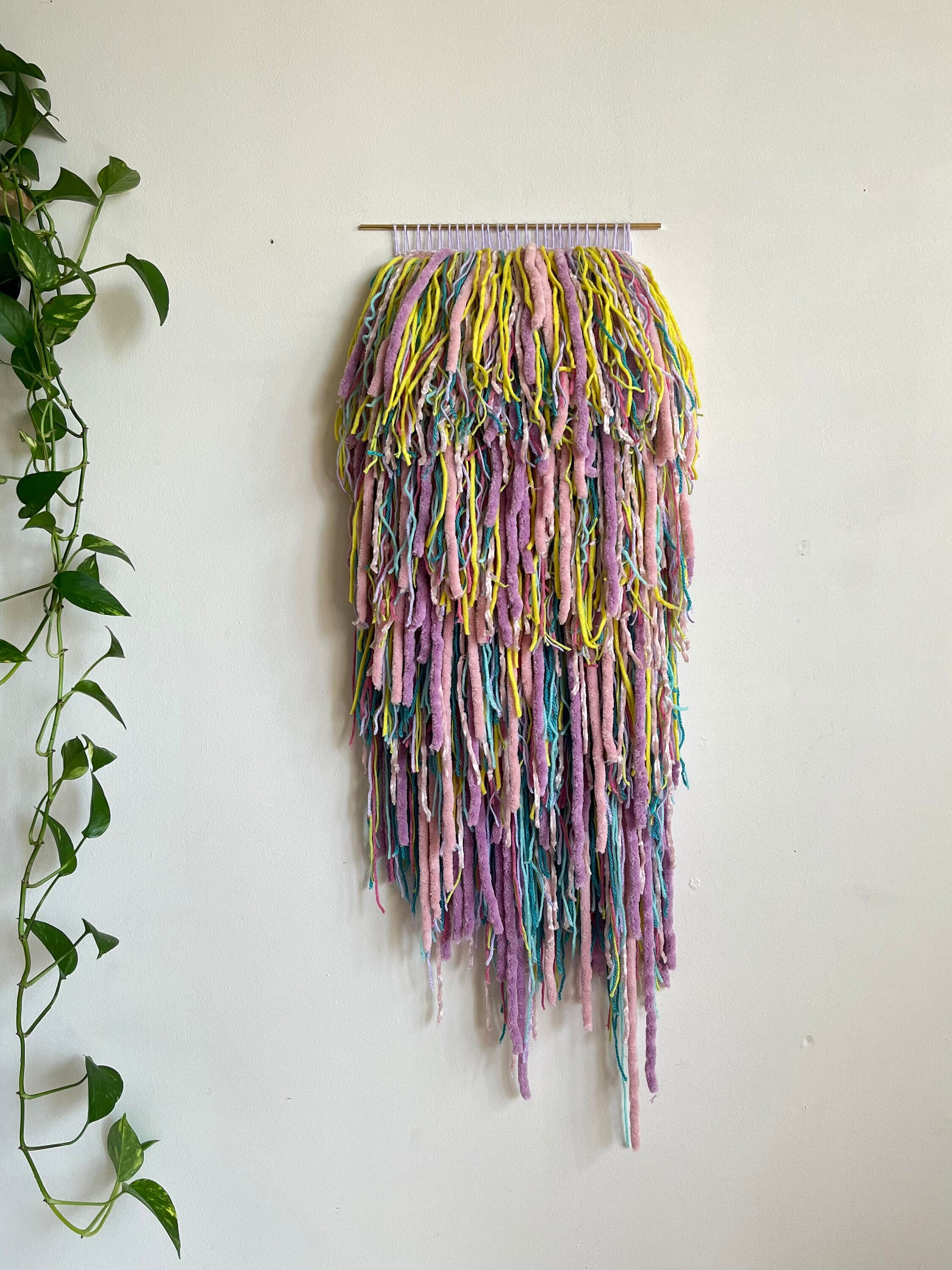Pastel Neon Wall Hanging/weaving - Etsy Canada