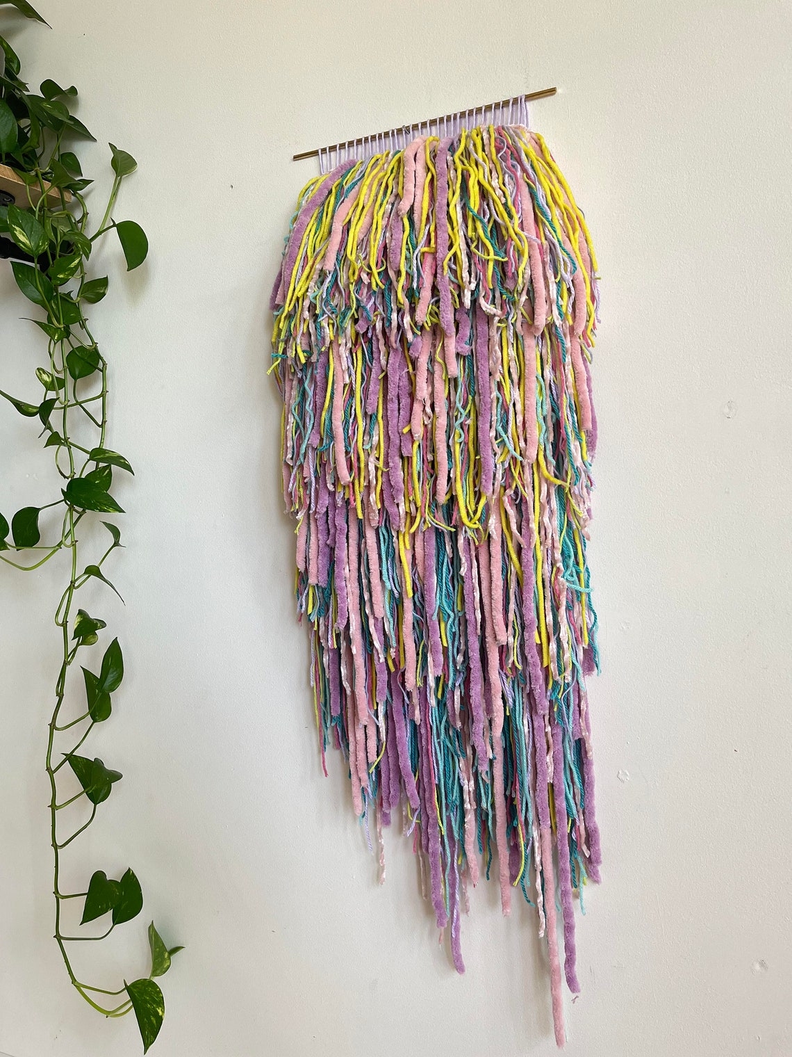 Pastel Neon Wall Hanging/weaving - Etsy Canada
