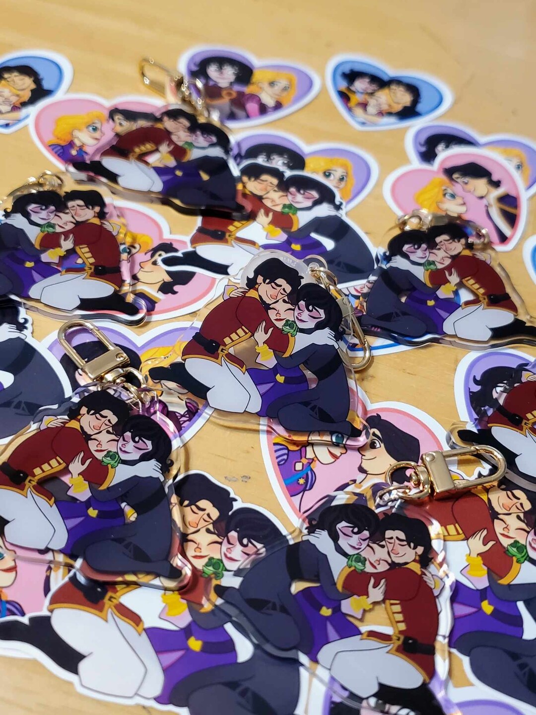 Tangled Trio Acrylic Keychain - Etsy