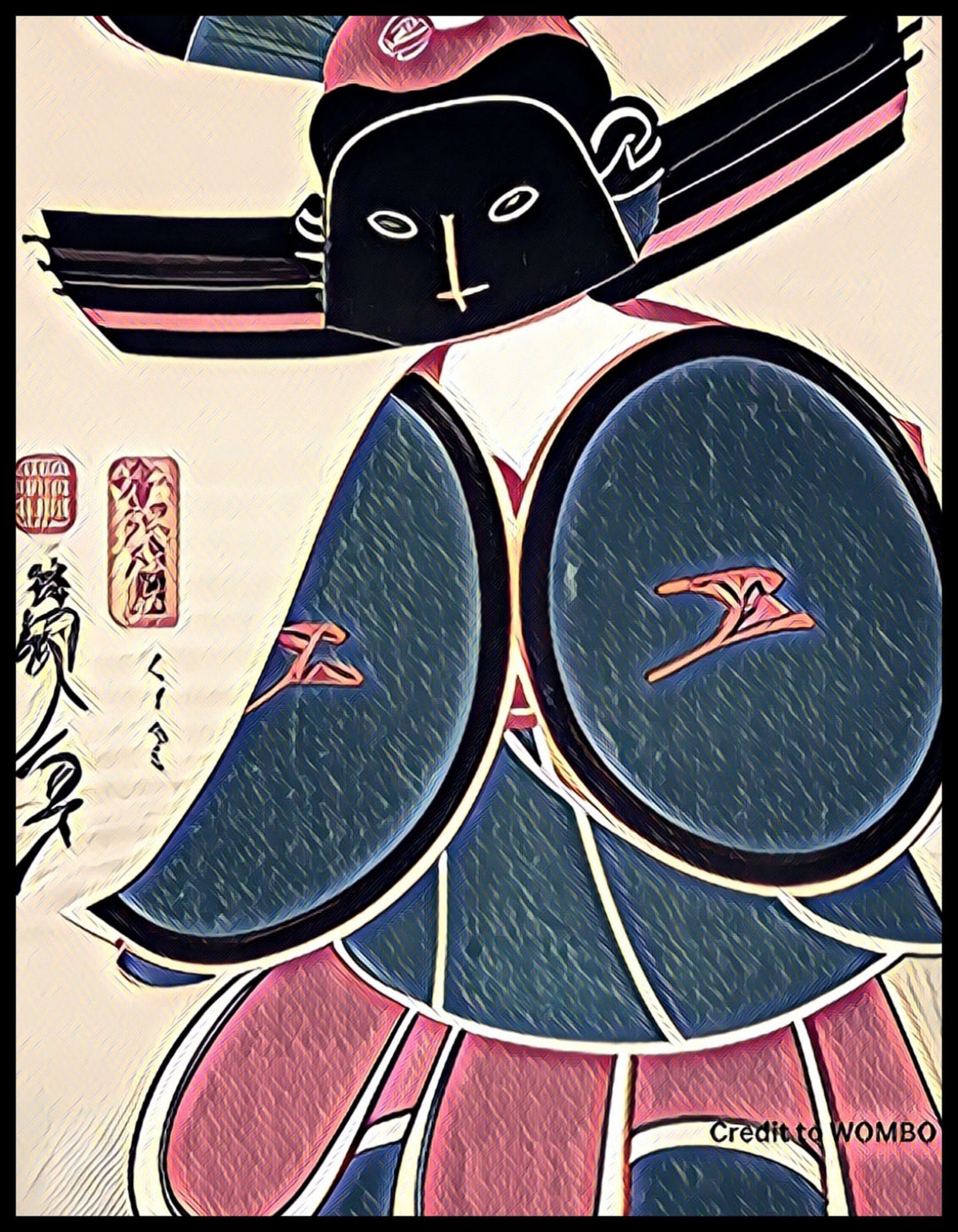 Japanese Samurai Wall Art, Abstract Wall Art, House Warming Gift, Wall ...