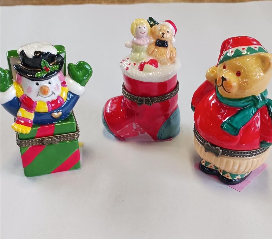 3 Christmas Trinket Boxes Sold Separately - Etsy
