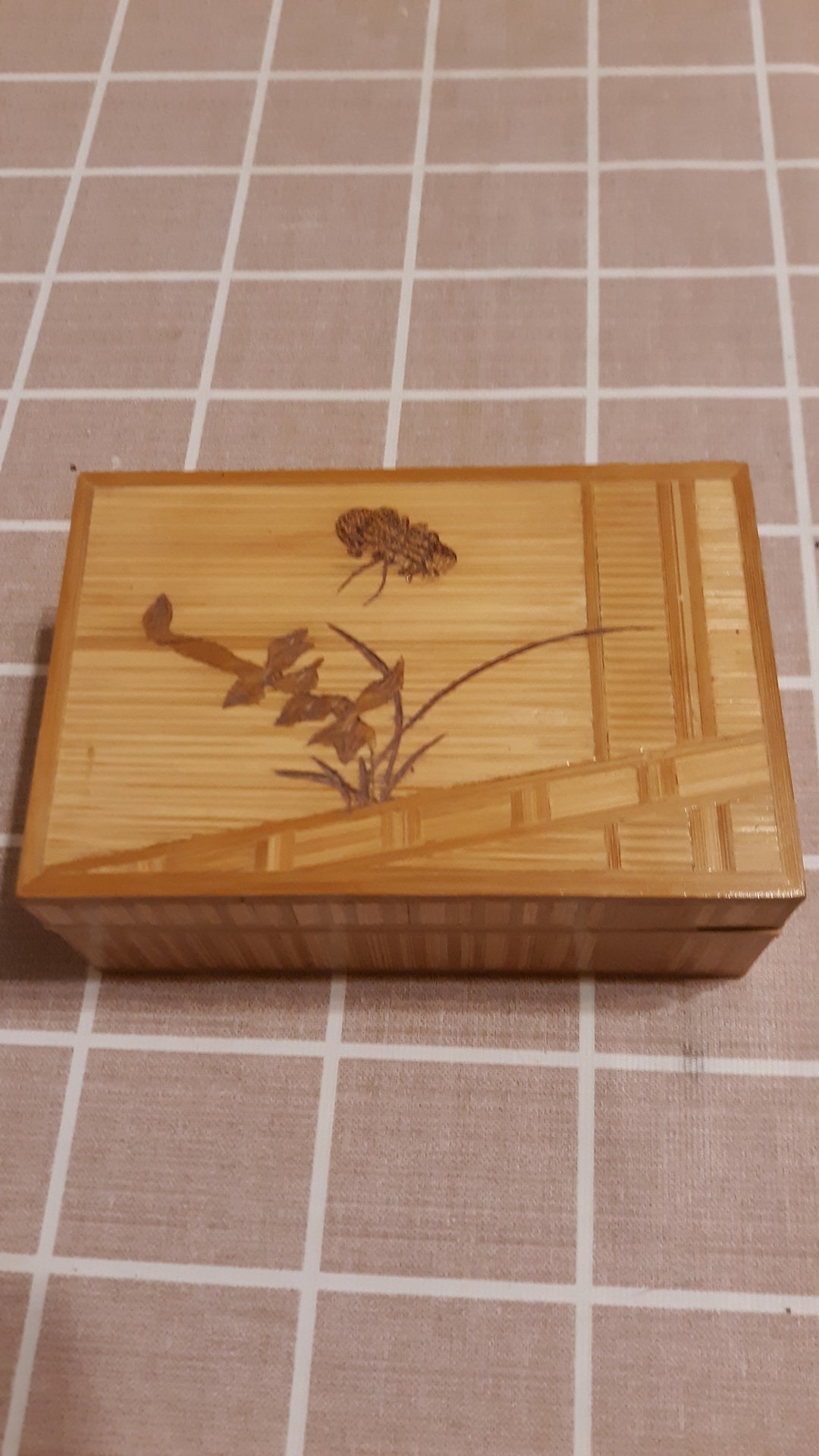 Carved Bamboo Box With Lid - Etsy