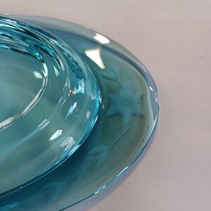 Turquoise Glass Relish Dish - Etsy