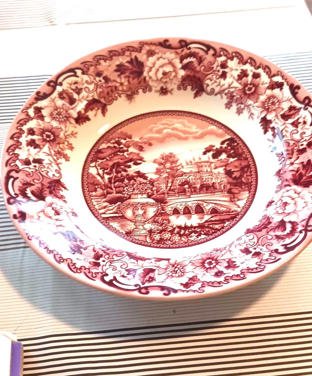 Legend British Heritage Earthenware Belmont Pink Soup/pasta Bowl - Etsy