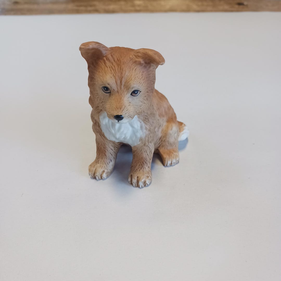 Bisque Collie Pup Figurine - Etsy