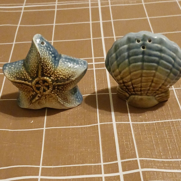 Seashell Salt and Pepper Shakers - Etsy