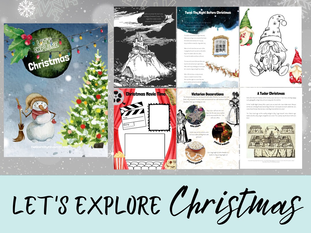 Let's Explore Christmas Workbook Unit Study - Etsy