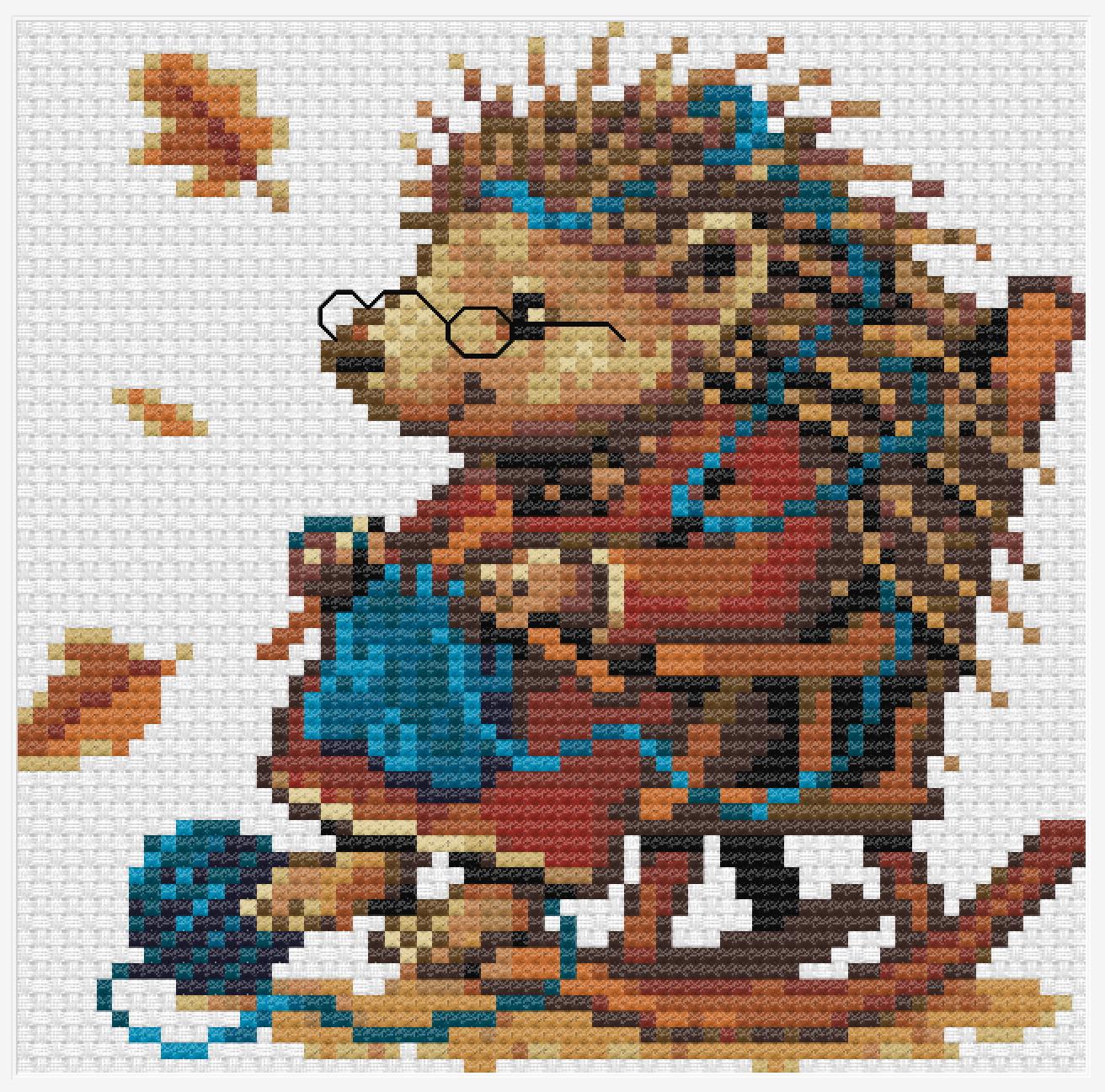 Knitting Needles Cross Stitch Pattern – Cozy Porcupine PDF ...