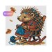 Knitting Needles Cross Stitch Pattern – Cozy Porcupine PDF ...